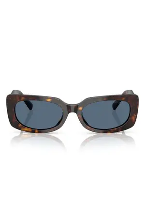 JIMMY CHOO 54mm Polarized Pillow Sunglasses - Blue Havana