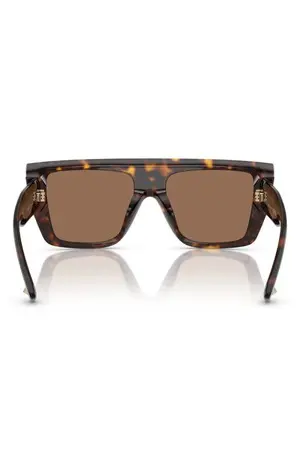 JIMMY CHOO 52mm Rectangular Sunglasses - Havana Brown