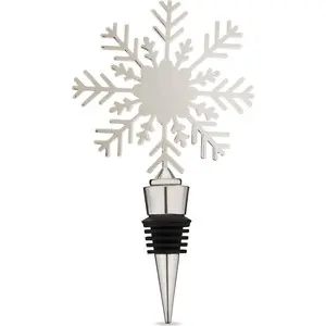 TWINE Holiday Snowflake Bottle Stopper