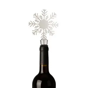 TWINE Holiday Snowflake Bottle Stopper