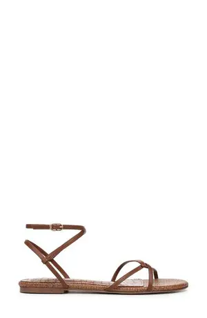 Sam Edelman Ellina Ankle Strap Sandals - Rich Cognac