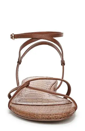 Sam Edelman Ellina Ankle Strap Sandals - Rich Cognac