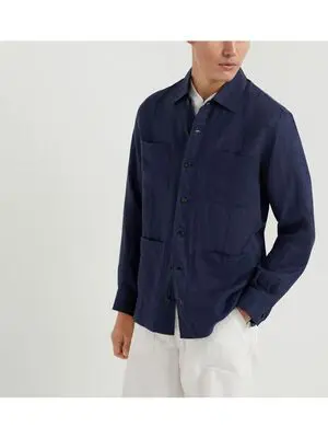 Brunello Cucinelli Linen Shirt - Blue
