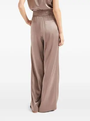 Brunello Cucinelli Silk-satin Trousers - Neutrals