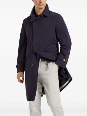 Brunello Cucinelli Single-breasted Trenchcoat - Blue