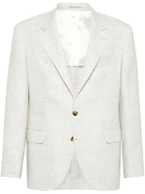 Brunello Cucinelli Checked-pattern Blazer - Neutrals