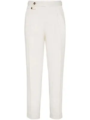 Brunello Cucinelli Twill Tailored Trousers - Neutrals