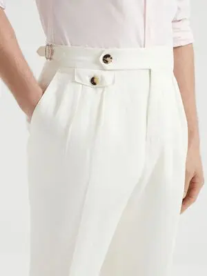 Brunello Cucinelli Twill Tailored Trousers - Neutrals
