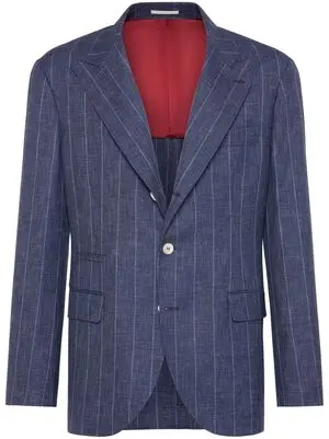 Brunello Cucinelli Virgin Wool Blazer - Blue