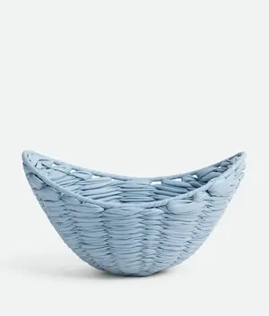 BOTTEGA  VENETA Intreccio Foulard Nest Basket - Ice