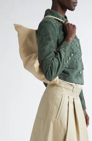 Altuzarra Origami Leather Shoulder Bag - Weizen