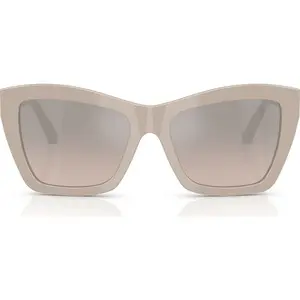 JIMMY CHOO 54mm Cat Eye Sunglasses - Silver Mirror