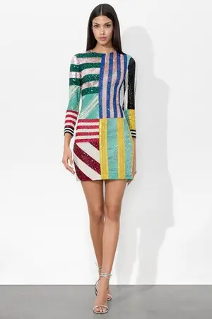 Alice + Olivia Alice + Olivia Delora Mini Dress - Stripe