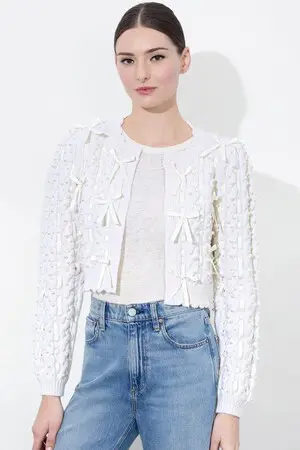 Alice + Olivia Kitty Bow Cardigan