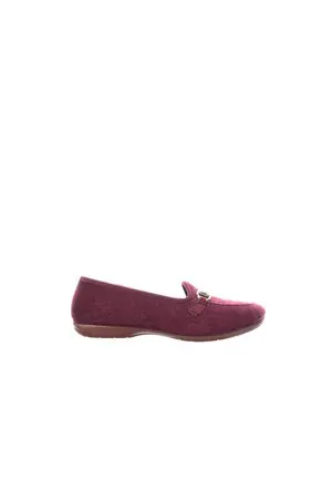 MENINA STEP Slippers With Gold Chain - Burgundy