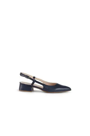 MENINA STEP Slingback With Ankle Strap - Navy