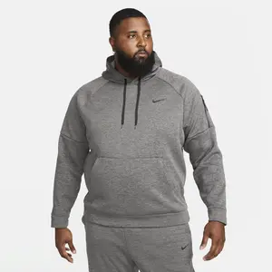 Nike Therma Therma-fit Hooded Fitness Pullover - Grey