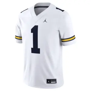 JORDAN Michigan Wolverines Dri-fit College Game Jersey - White