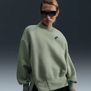 Nike Sportswear Tech Fleece Oversized Crew-Neck Sweatshirt Green