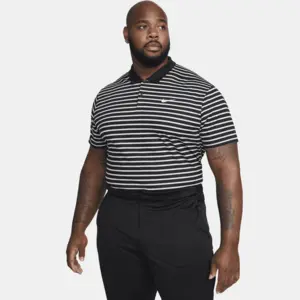 Nike Dri-fit Victory Striped Golf Polo - Black