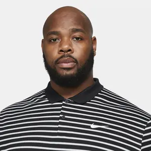 Nike Dri-fit Victory Striped Golf Polo - Black
