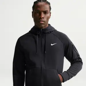 Nike Therma Therma-fit Full-zip Fitness Top - Black
