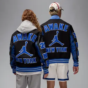 Jordan X Awake Ny Varsity Jacket - Black | Editorialist