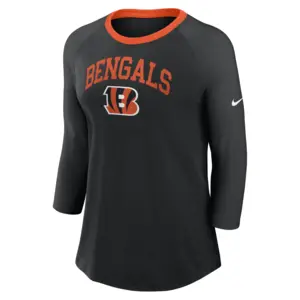 Nike Cincinnati Bengals Nfl 3/4-sleeve T-shirt - Black