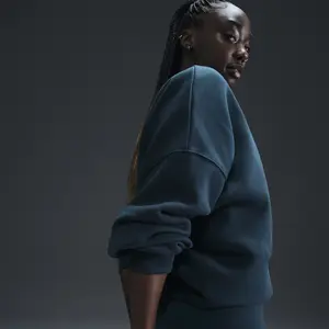 Nike Sportswear Phoenix Fleece Over-oversized Crew-neck Sweatshirt - Blue