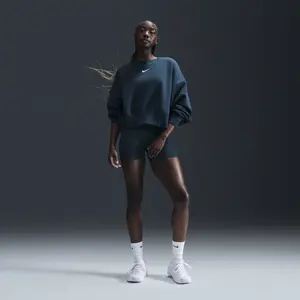 Nike Sportswear Phoenix Fleece Over-oversized Crew-neck Sweatshirt - Blue
