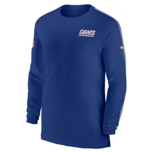 Nike New York Giants Sideline Coach Dri-fit Nfl Long-sleeve Top - Blue