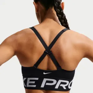 Nike Pro Indy Plunge Medium-support Padded Sports Bra - Black