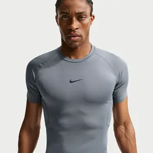 Nike Pro Dri-fit Tight Short-sleeve Fitness Top - Grey