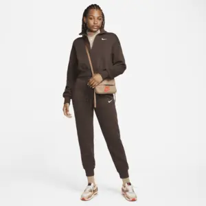 Nike Sportswear Phoenix Fleece 1/4-zip Cropped Sweatshirt - Brown