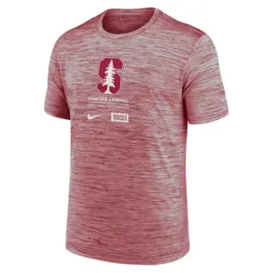 Nike Stanford Cardinal Campus Center Block Velocity Dri-fit College T-shirt - Red