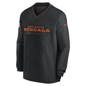 Nike Cincinnati Bengals Sideline Nfl Long-sleeve Windshirt - Black