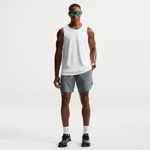 Nike Stride Dri-fit 7" Brief-lined Running Shorts - Grey