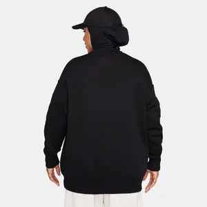 Nike Phoenix Fleece Oversized Crew-neck Sweatshirt - Black