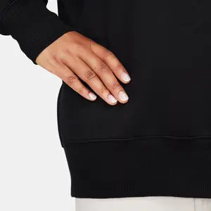 Nike Phoenix Fleece Oversized Crew-neck Sweatshirt - Black