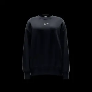 Nike Phoenix Fleece Oversized Crew-neck Sweatshirt - Black