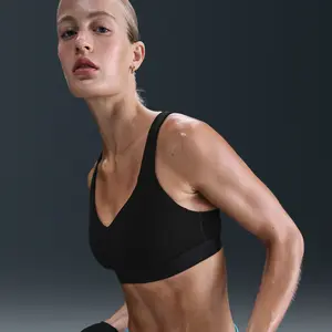 Nike Indy High Support Padded Adjustable Sports Bra - Black
