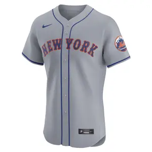 Nike New York Mets Dri-fit Adv Mlb Elite Jersey - Grey