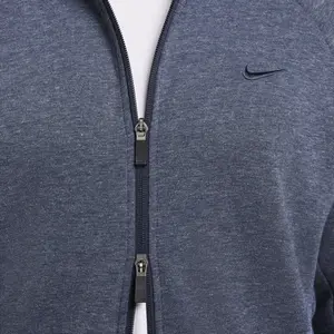 Nike Primary Fleece Dri-fit Uv Full-zip Performance Hoodie - Blue
