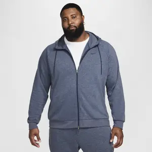 Nike Primary Fleece Dri-fit Uv Full-zip Performance Hoodie - Blue