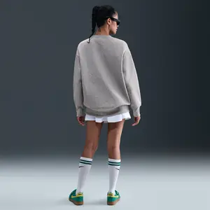 Nike Phoenix Fleece Oversized Crew-neck Sweatshirt - Grey