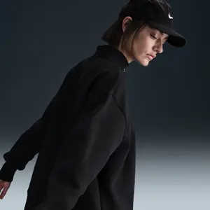 Nike Sportswear Phoenix Fleece Oversized 1/4-zip Long Sweatshirt - Black