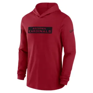 Nike Arizona Cardinals Sideline Dri-fit Nfl Long-sleeve Hooded Top - Red