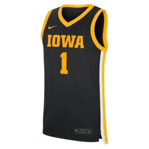 Nike Iowa Hawkeyes Replica College Basketball Jersey - Black