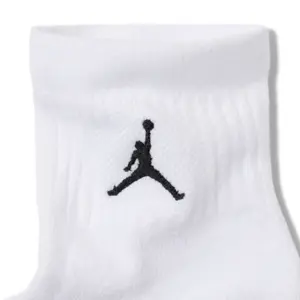 JORDAN Everyday Ankle Socks - White