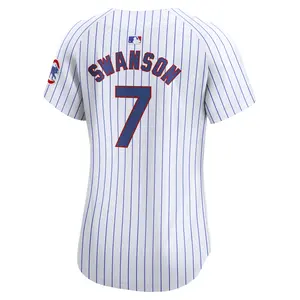Nike Dansby Swanson Chicago Cubs Dri-fit Adv Mlb Limited Jersey - White